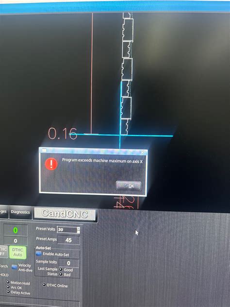 program exceeds machine maximum x and y axis linuxcnc