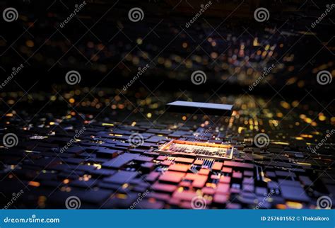 3d rendering microprocessor cpu chipset central processor unit on the illumination circuit