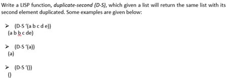 Solved Help With This Common Lisp Question Please Typed