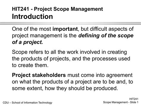 Scope Management Ppt