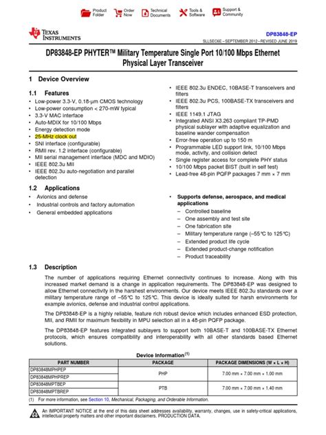 Ethernet Dp83848 Pdf Telecommunications Computer Hardware
