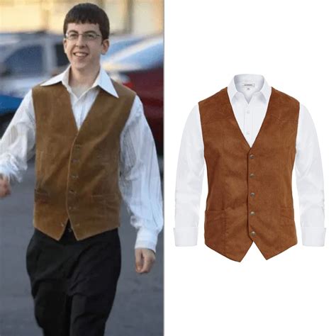 Superbad Mclovin Costume Faux Suede Vest Quda Halloween
