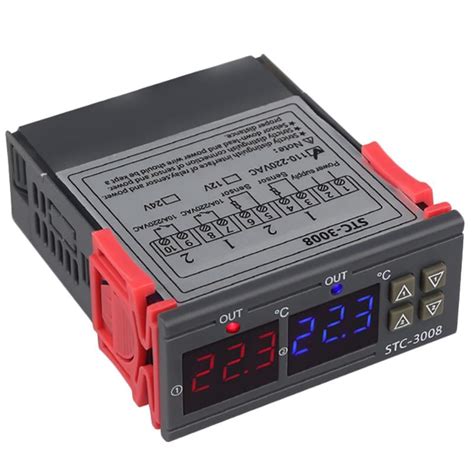 Stc 3008 Ac110 220v Dual Display Thermostat Temperature Controller With 1m Ntc Probe Darkoct02