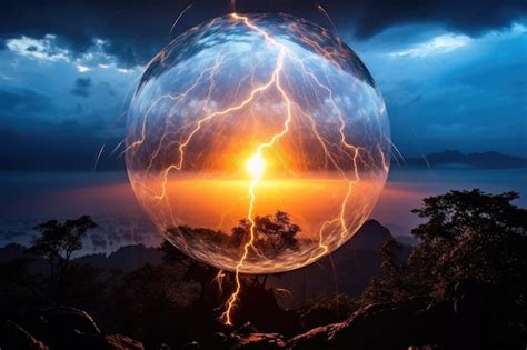 Premium Ai Image Mesmerizing Phenomenon Of A Ball Lightning