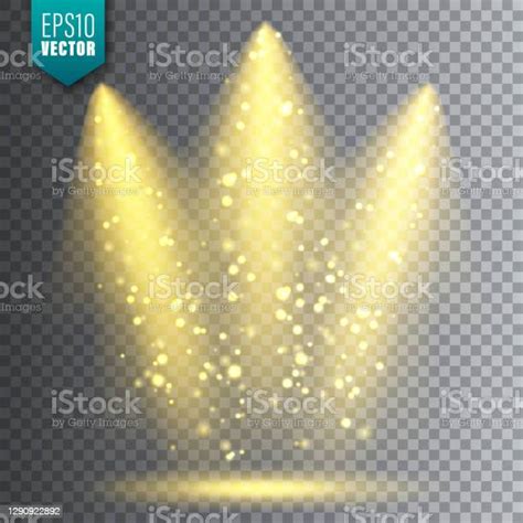 벡터 스포트라이트 반짝이는 밝은 크리스마스 빛나는 광선 투명 한 사실적인 반짝이 효과 무대 조명 0명에 대한 스톡 벡터 아트 및 기타 이미지 Istock