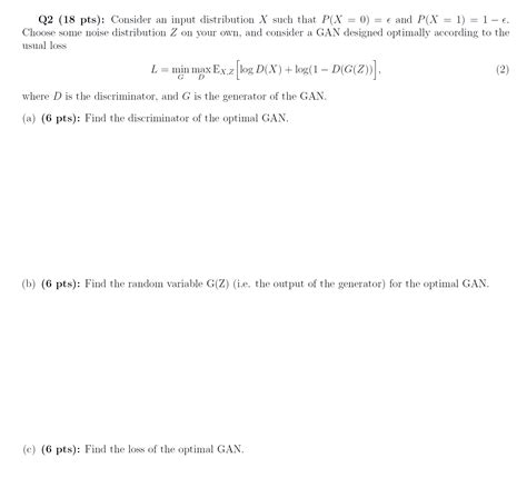 solved q2 18 pts consider an input distribution x such