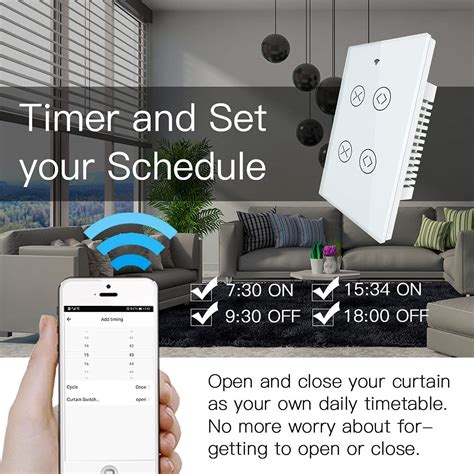 Interruptor Táctil Inteligente Moes Smart Wifi Rf Para Persianas