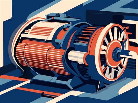 Premium Vector An Electric Motor Vector Illustration Flat 2