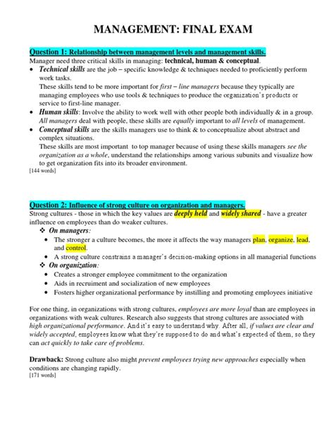 management final exam pdf
