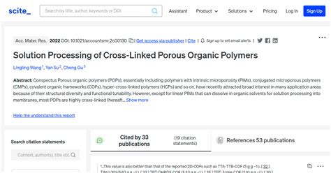Solution Processing Of Cross Linked Porous Organic Polymers
