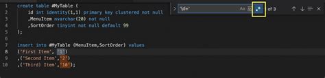 Regular Expression Search Replace In Visual Studio Code FLX SQL With Andy Levy