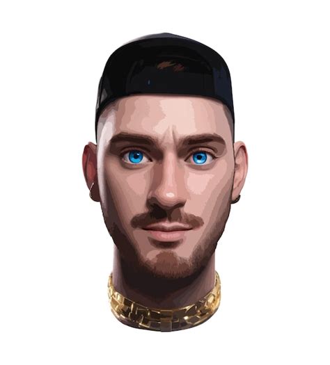 웃는 젊은 남자 아바타 3d 터 사람들 캐릭터 일러스트레이션 만화 미니멀 스타일 3d 일러스트 프리미엄 벡터