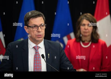 Edmonton Canada 15th May 2024 Minister Of Forestry And Parks Todd Loewen Speaks During A