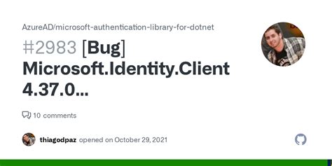 Bug Microsoftidentityclient 4370 Iconfidentialclientapplication