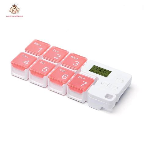 Ggsmart 7 Day Pill Organizer Electronic Timing Reminder Tablet Case