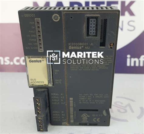 Ge Fanuc Ic200gbi001 Jl Genius Network Interface Unit Maritek Solutions