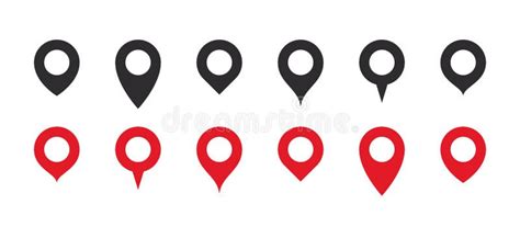 Location Pin Icons Location Pointer Location Mark Icons Stock Vector