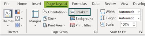 page break in excel how to insert remove move examples