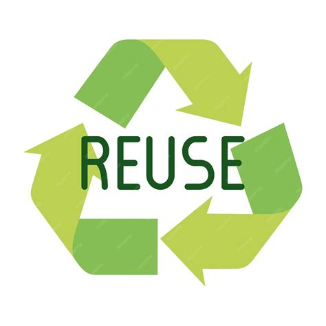 Premium Vector Reuse Recycle Sign Isolated Over White Background