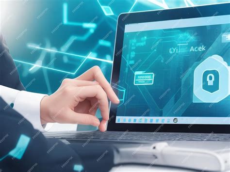 Premium Ai Image Cyber Security Network Data Protection Concept Businessman Using Laptop Computer