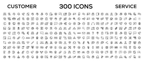 Customer Service Icon Set Containing Customer Satisfied Assistance Experience Feedback