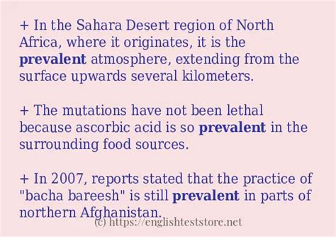 Sentence Example Of Prevalent Englishteststore Blog