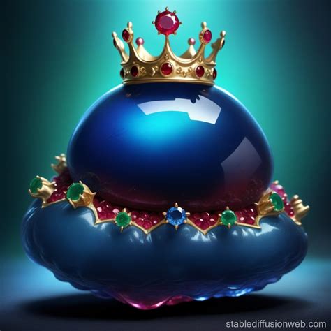 Blue Gelatinous Blob There Is A Crown That Is About Half Of The Size Of