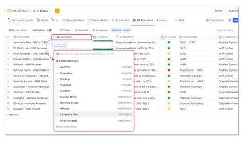 how to build a crm in clickup