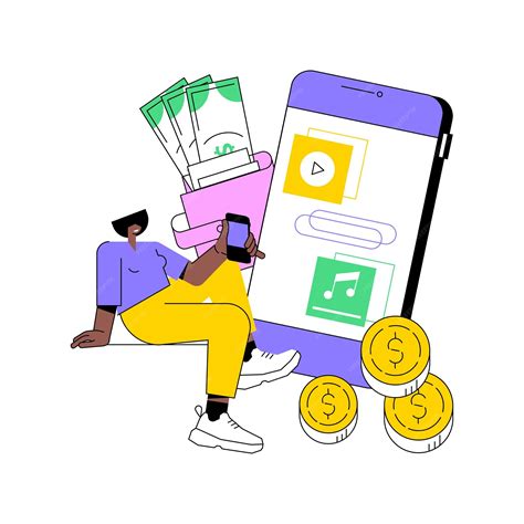 Premium Vector App Monetization Abstract Concept Vector Illustration