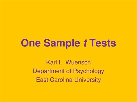 PPT One Sample T Tests PowerPoint Presentation Free Download ID 2656635