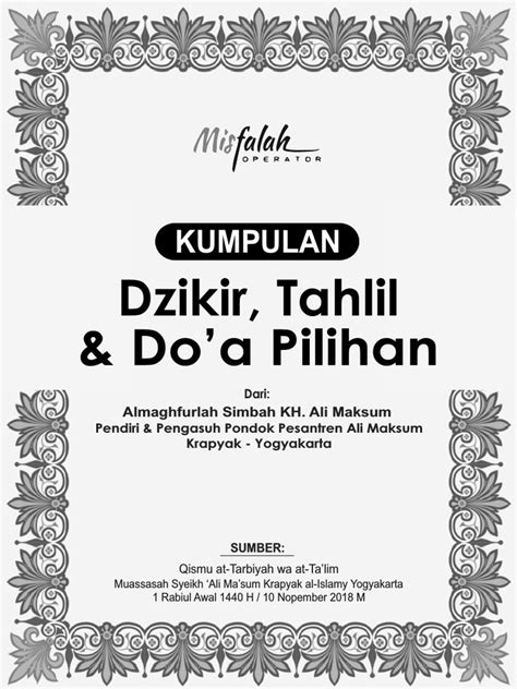 Doa Dan Dzikir Ala Krapyak New Pdf