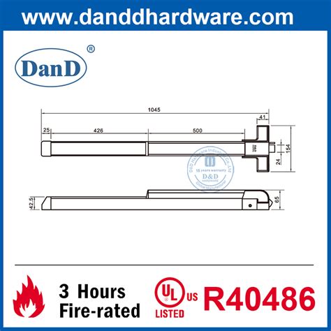 UL 10C Fire Rated 3 Hours Emergency Exit Door Stainless Steel Panic Push Bar DDPD003 Buy