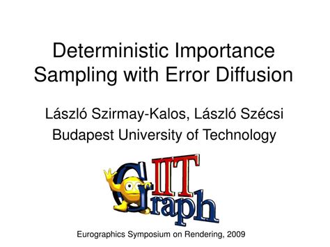 PPT Deterministic Importance Sampling With Error Diffusion PowerPoint Presentation ID