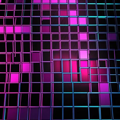 Abstract Grid Patterns With 3d Effects Generative Ai Premium Ai Generated Image