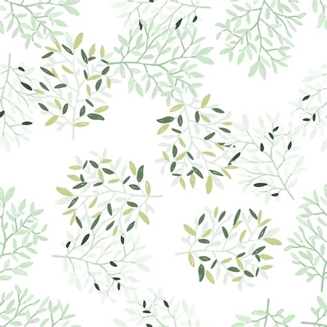 Premium Vector Decorative Forest Twig Endless Wallpaper Hand Drawn Branches With Leaves