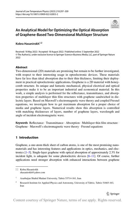 an analytical model for optimizing the optical absorption of graphene
