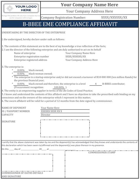 B Bbee Eme Affidavit Sa Company Registrations