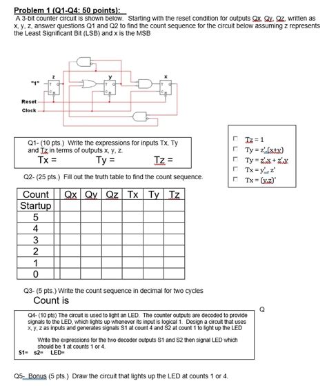 solved problem 1 q1 q4 50 points a 3 bit counter circuit