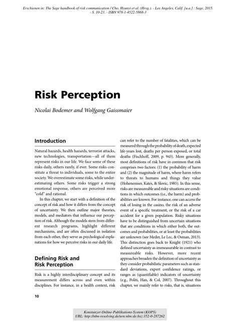 PDF Risk Perception