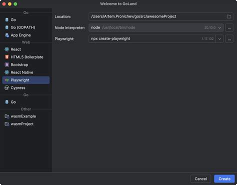 Playwright Goland Documentation