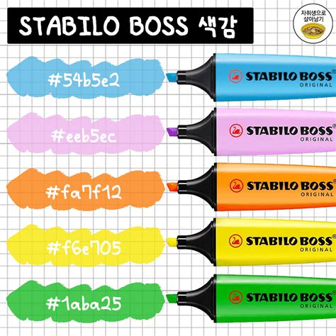 필기할 때 유용한 굿노트 형광펜 색상코드 모음집 자취생으로 살아남기