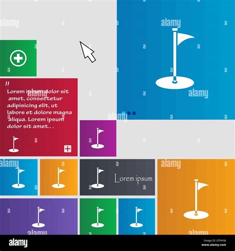 Golf Icon Sign Buttons Modern Interface Website Buttons With Cursor