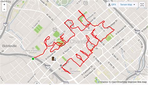 First Attempt At Strava Art Rstrava