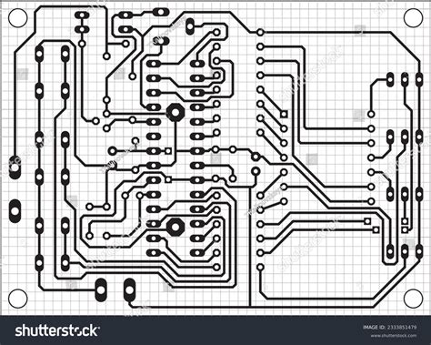 Electric Background Vector Pcb Pattern Printed Royalty Free Stock