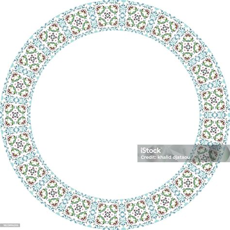 꽃 패턴이 있는 장식 프레임입니다 동양 스타일의 디자인을위한 우아한 요소 텍스트 장소 꽃 테두리 초대장과 인사말 카드를 위한 레이스 그림 0명에 대한 스톡 벡터 아트 및