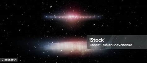 어두운 배경 스포트라이트가 있는 빨간색과 파란색의 밝은 조명 폭설 다양한 모양과 형태의 눈송이 스포츠 배경입니다 블랙으로 절연 0명에 대한 스톡 사진 및 기타 이미지