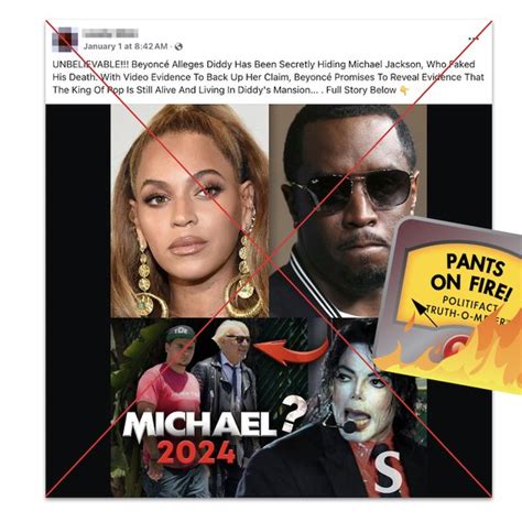 Politifact Did Beyoncé Claim Michael Jackson Is Alive And Living In