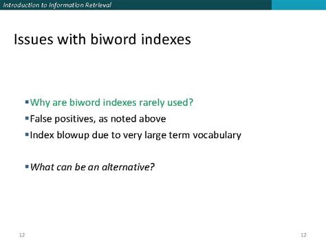 Introduction To Information Retrieval Lectures 4 Skip Pointers