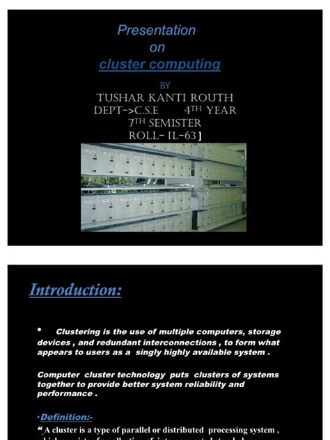38058635 Cluster Computing 1 Pdf