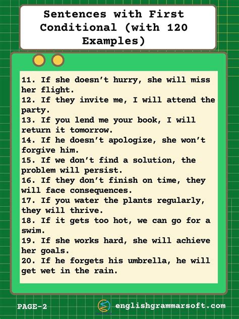 Sentences With First Conditional With 120 Examples Englishgrammarsoft